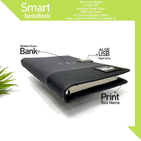 Wireless Power Bank Notebook with LED Lamp – Penhousepk